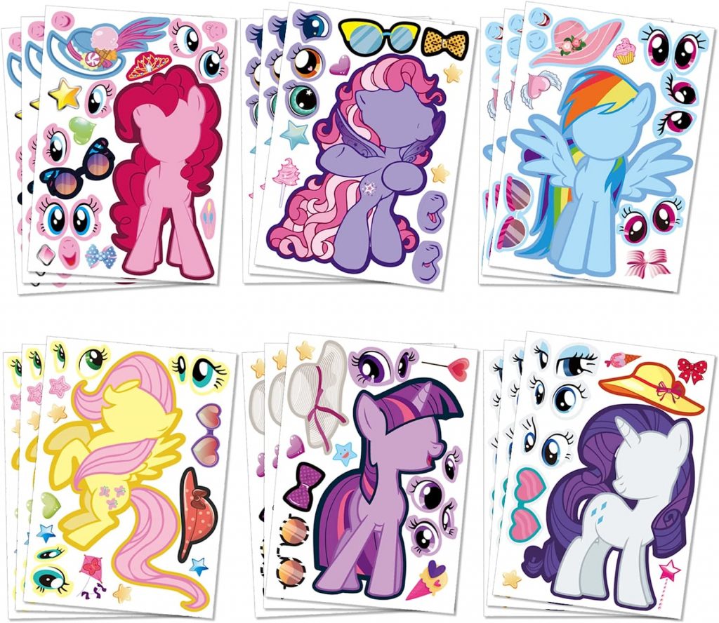 New My Little Pony Make Your Own Character Stickers Sheets Set ...